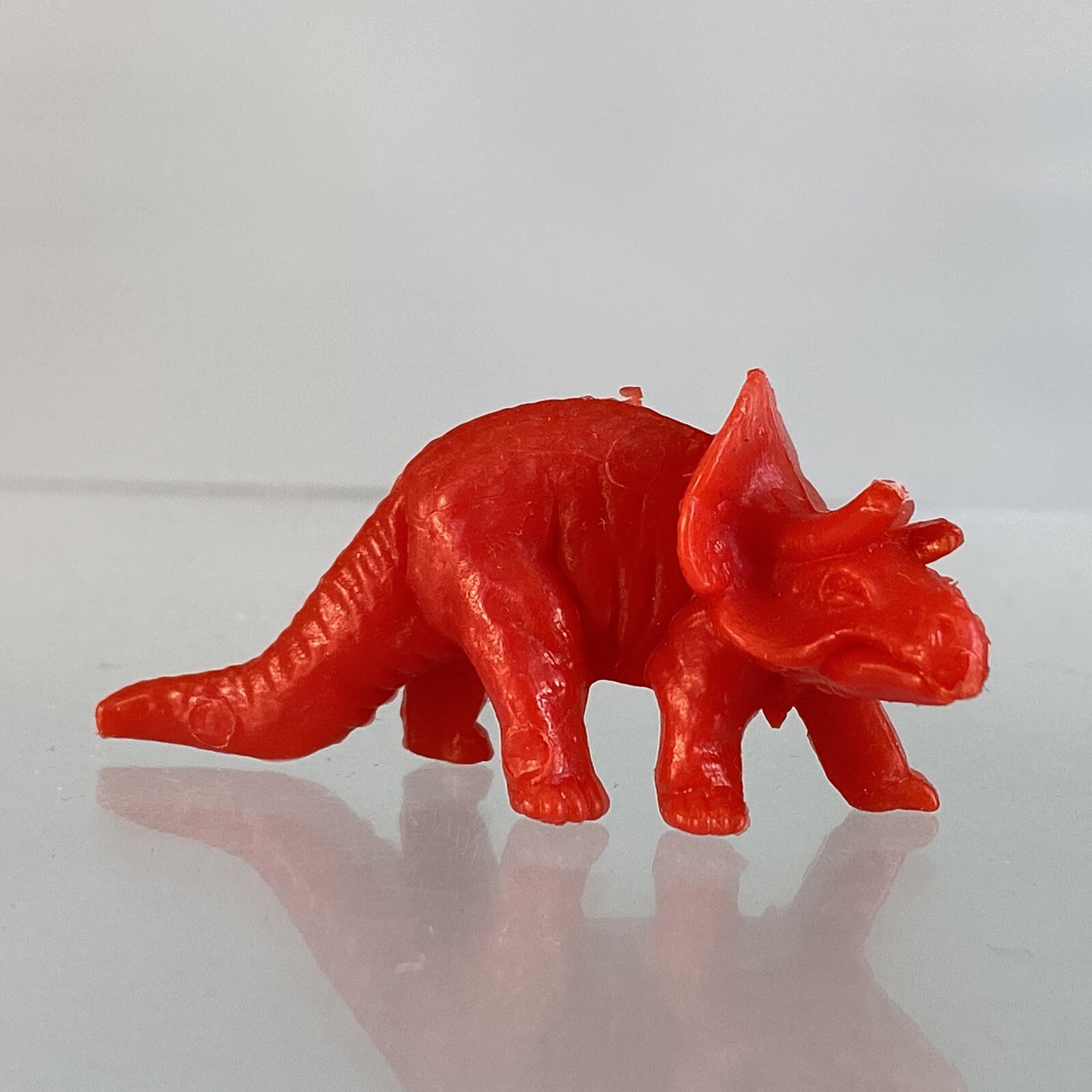 1960s Prehistoric Playset MPC Triceratops Dinosaur Red Plastic Figure ...