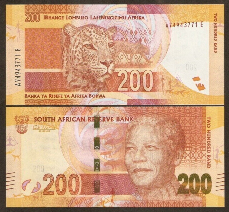 South Africa 200 RAND P-137A 2012 "Noble Nelson Mandela" TIGER UNC ...