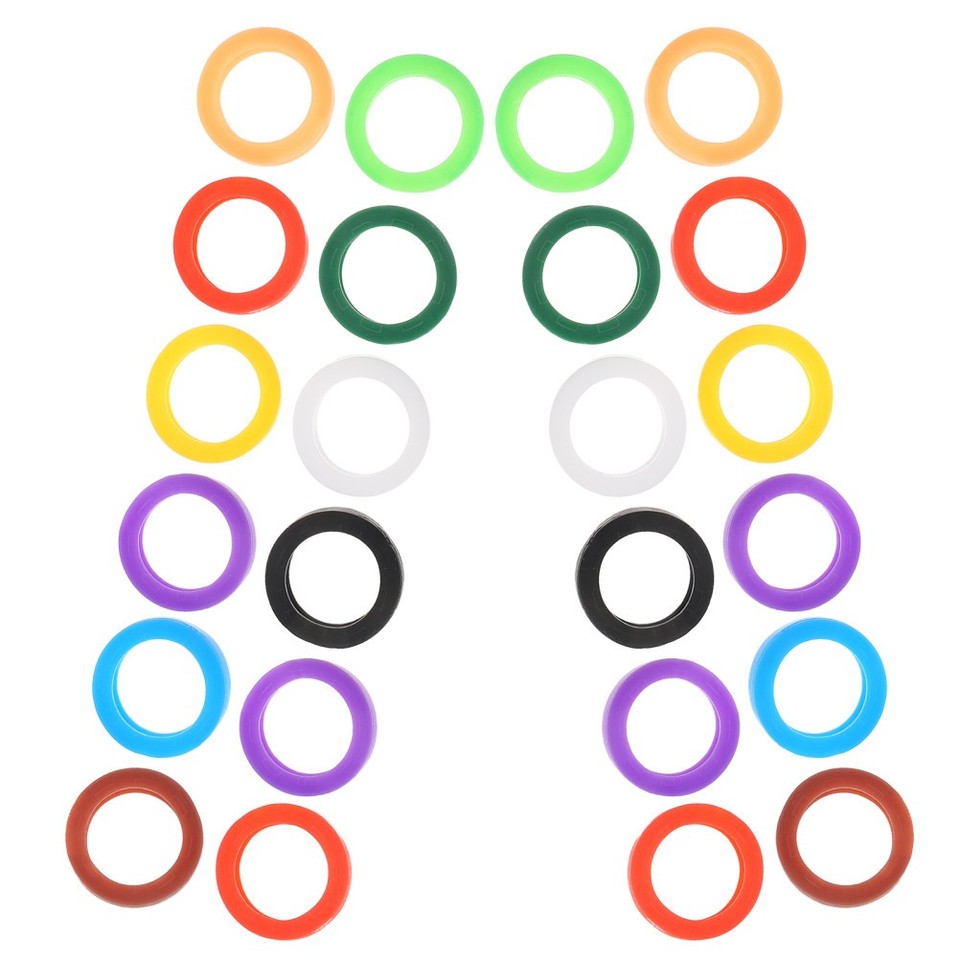 100pcs Key Caps Flexible: Colorful Silicone Key Covers Color Identifier ...