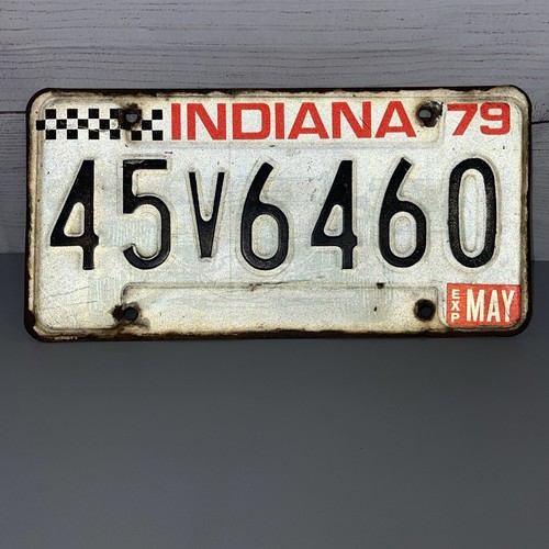 Vintage Indiana 1979 License Plate 45v6460 Indy Car Background ...