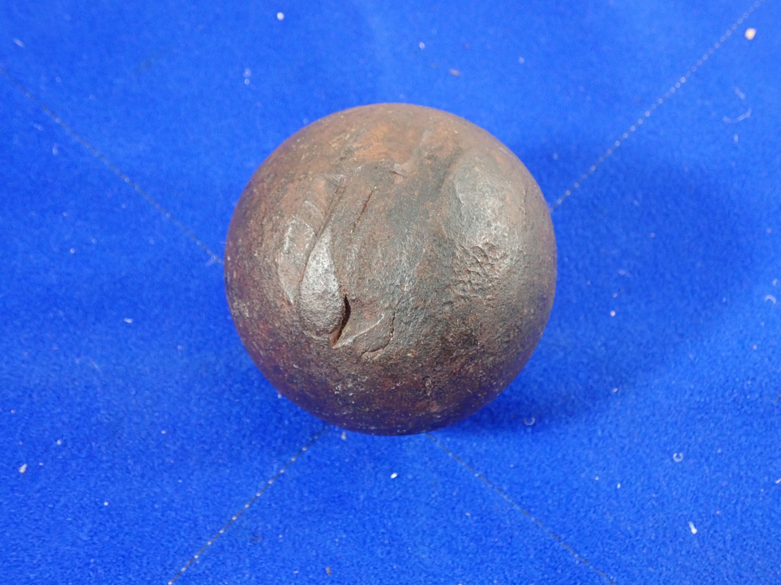Antique cast iron cannonball 3lb class solid round shot 3 1/8" 4lb 9oz ...