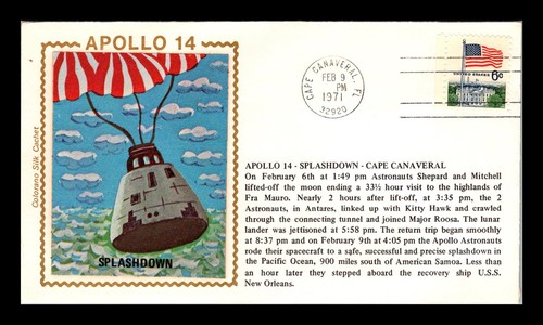 DR JIM STAMPS US SPACE COVER APOLLO 14 SPLASHDOWN CAPE CANAVERAL ...