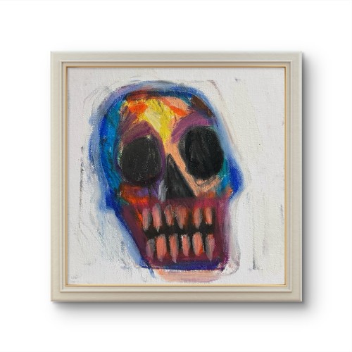 HASWORLD Original OIL PAINTING SKULL IMPRESSIONISM Abstract ...
