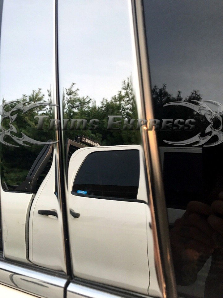 2011-2019 Ford Explorer 8Pc Chrome Stainless Steel Pillar Post Trim w ...