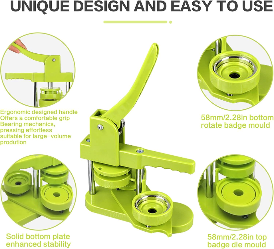 Button Maker Machine 58Mm Pin Installation-Free DIY Pin Badge Button ...