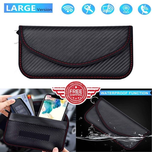 Faraday Bag RFID Signal Blocking Shielding Pouch Cell Phone Wallet Case ...