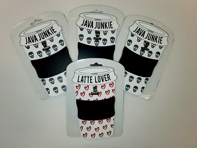 Lot of 4 Java Junkie/Latte Lover Coffee Cup Picture Frame With Clip NEW ...