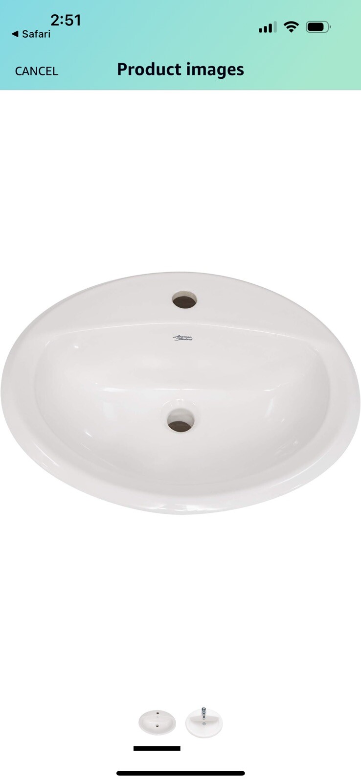 American Standard 0475.047 White Aqualyn 20-3/8" Drop In Porcelain ...