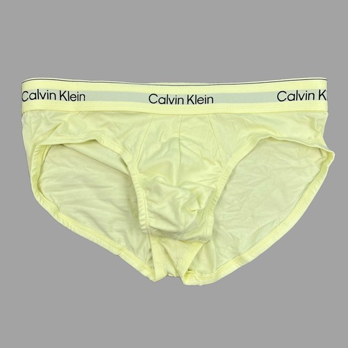 Calvin Klein CK men Yellow modern cotton stretch hip brief underwear ...