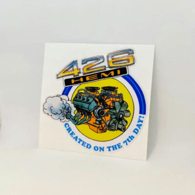 426 HEMI Vintage Style DECAL / STICKER, Created on the 7th Day, racing ...