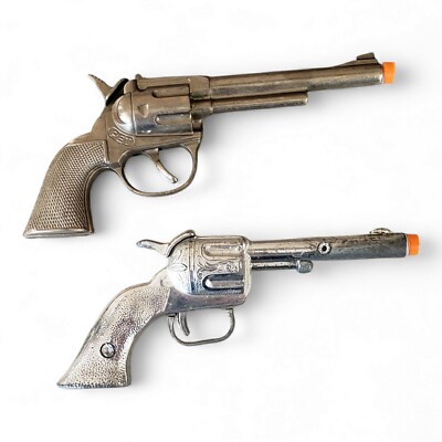 Vintage 1960s Hubley PET Toy Cap Gun Made in USA & Unbranded Western ...