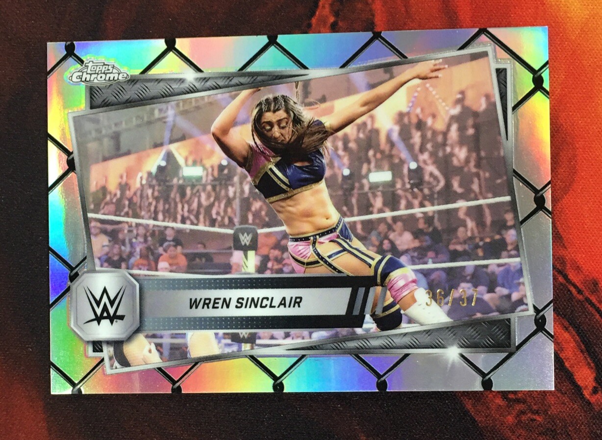 Wren Sinclair 2025 Topps Chrome WWE #164 Steel Cage Refractor /37 Price ...