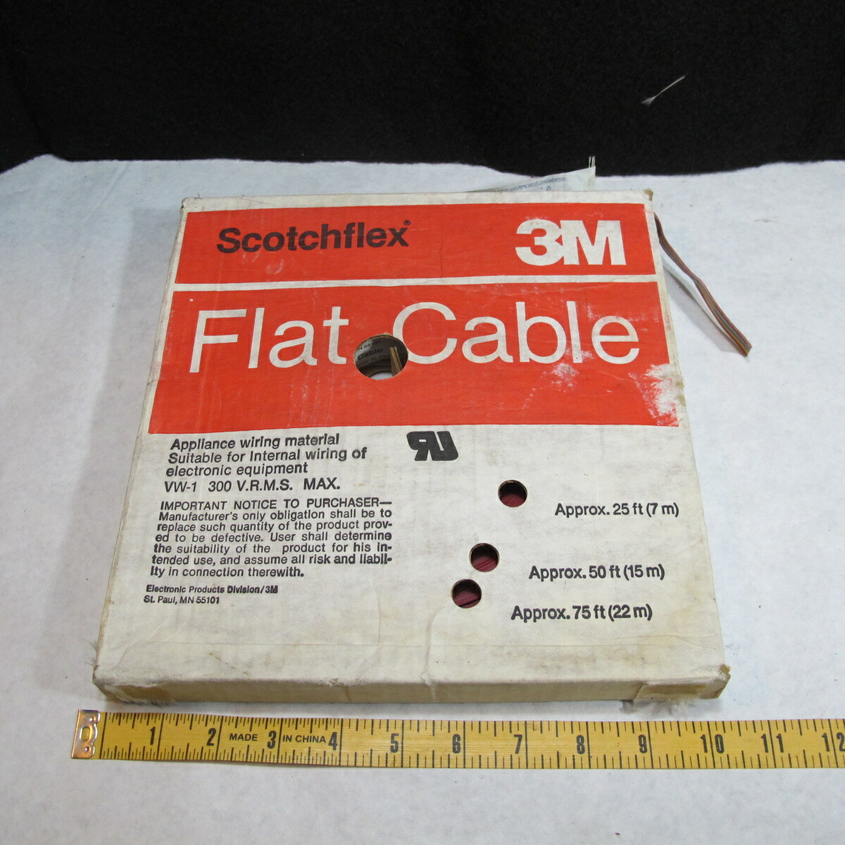 Scotchflex 3m Flat Cable Approx 75+ feet VW-1 300 VRMS Max 26 AWG STR ...
