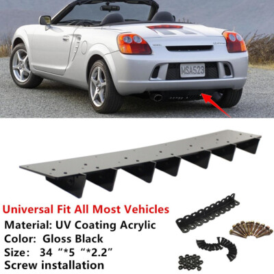 34x5" Universal Rear Bumper Diffuser Splitter Fin Fit For Toyota MR2 ...