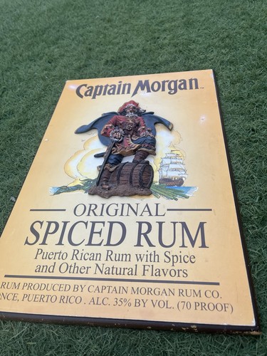 Captain Morgan Puerto Rican Spiced Rum New 3D Wood Bar Plaque Evandale ...