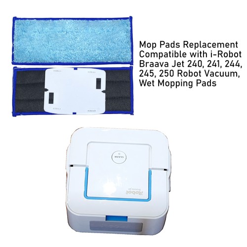 10 Pack Washable Wet Mopping Pads For iRobot Braava Jet 240, 241, 244 ...