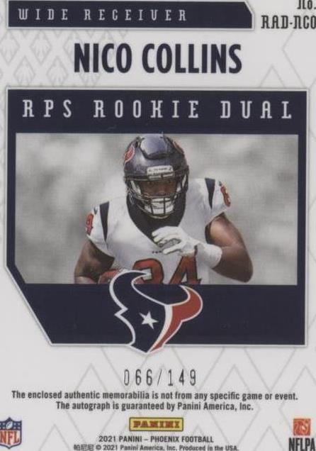 2021 Panini Phoenix Nico Collins #RAD-NCO for sale | eBay