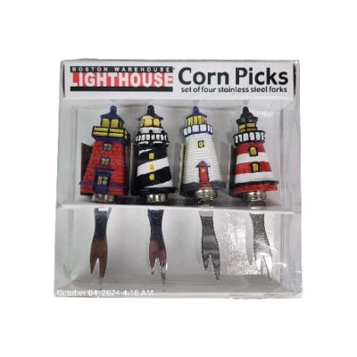 Lighthouses Stainless Steel Corn Pick set of 4 by Boston Warehouse New ...