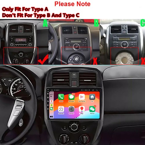 10.1'' Android 14 Stereo Radio GPS Head Unit FM For Nissan Versa Sedan ...