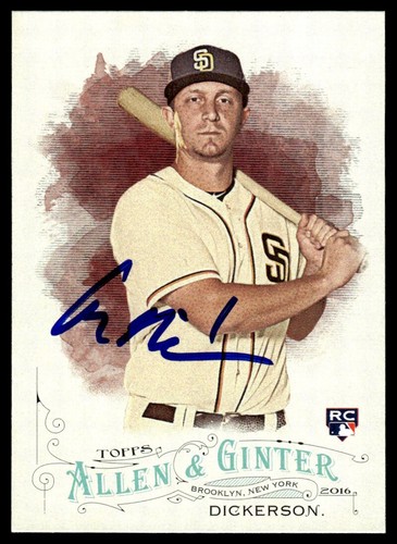2016 Topps Allen & Ginter Alex Dickerson Rookie Auto San Diego Padres ...