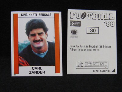 1988 Carl Zander Cincinnati Bengals Panini Sticker #30 | eBay