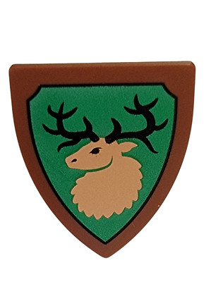 Lego New Minifigure Printed Brown Shield Forestmen Elk Deer Castle ...