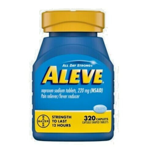ALEVE 220mg ALL-DAY-STRONG Pain Reliever Fever Reducer 320 Caplets | eBay