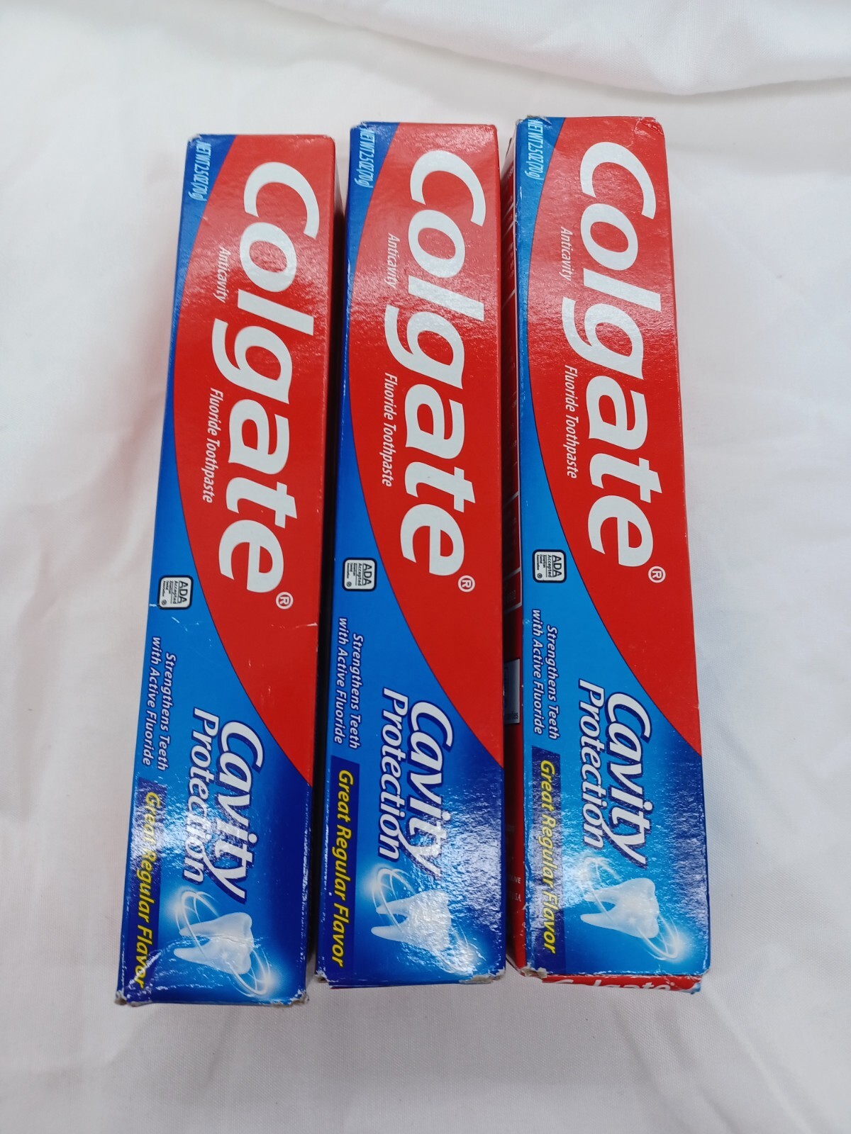 3 packs Colgate Toothpaste with Cavity Protection Active Fluoride 2.5 ...