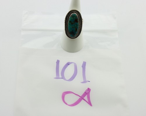 Navajo Ring 925 Silver Natural Turquoise Native Artist Signed M Begay C ...