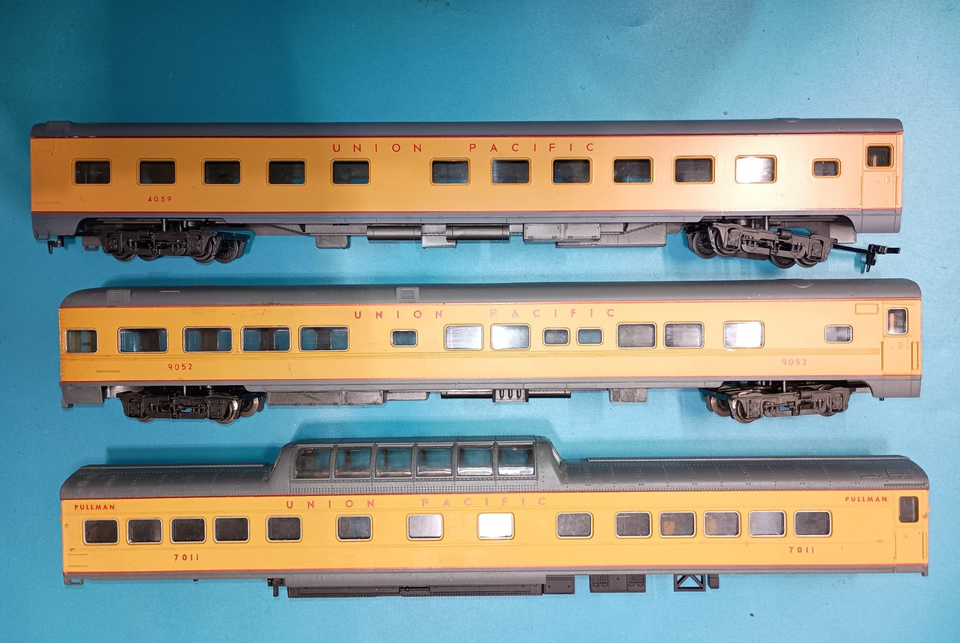 (3) HO RIVAROSSI PASSENGER CARS COACH, OBSERVATION & VISTA DOME UNION ...