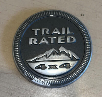 Jeep Liberty Wrangler Cherokee Trail Rated 4x4 OEM Fender Emblem Logo ...