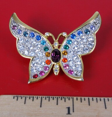 FABULOUS VINTAGE 1999 P. S CO. RHINESTONE BUTTERFLY BROOCH PS CO ...