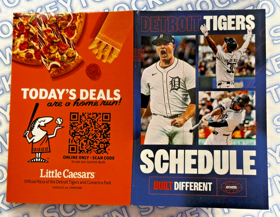 2025 Detroit Tigers Baseball - Pocket Schedule - Detroit Tigers | eBay
