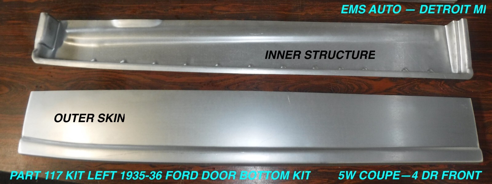 1935,1936 FORD DOOR BOTTOM REPAIR # 117 KIT LEFT, 5W COUPE, 4DR FRONT ...