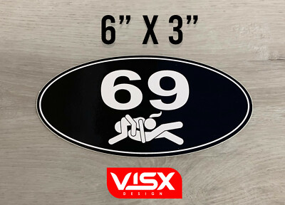69 stick figure oval Bumper Sticker Funny JDM jacking off porn sex ...