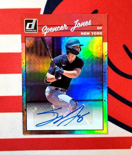 2023 Donruss Spencer Jones 1990 Retro Holofoil Autograph Rookie RC Auto ...
