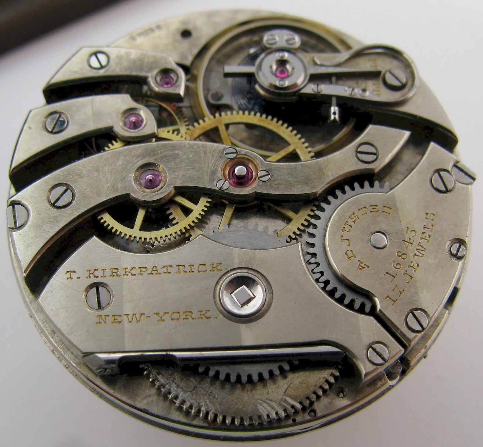 T. Kirkpatrick Pocket Watch Movement for parts OF *high grade* 38.6 mm ...