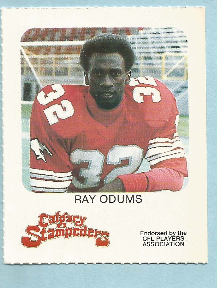 1981 Red Rooster Calgary Stampeders CFL Ray Odums Alabama Crimson Tide ...