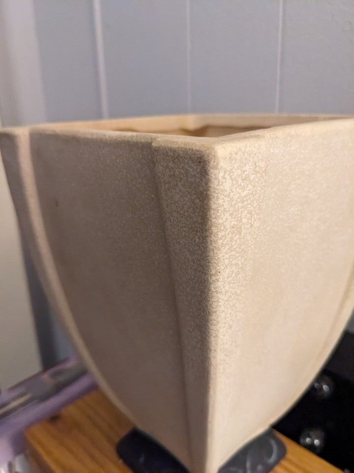 Vtg Studio Art Pottery Vase 9" Tall Square Design | eBay