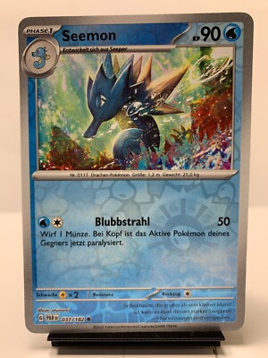 Pokemon Karte - Seemon 031/182 Reverse Holo Paradox Rift DE | eBay.de