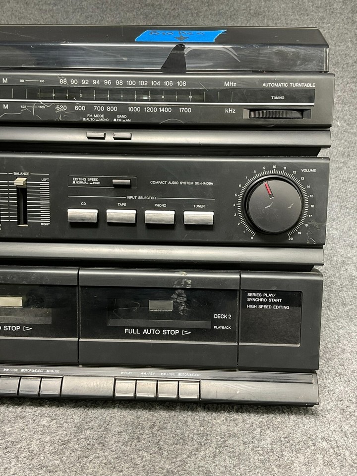 Panasonic Turntable Tape/Cassette Player SG-HM09A Compact AM/FM Stereo ...