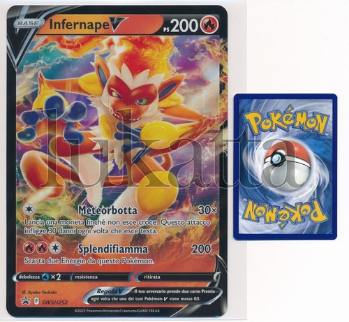 Pokemon Infernape V Card - Black Star Promo JUMBO Oversize SWSH252 | eBay