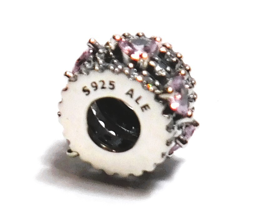 Authentic Pandora Charm, Sparkling Triple Halo Hearts… - Gem