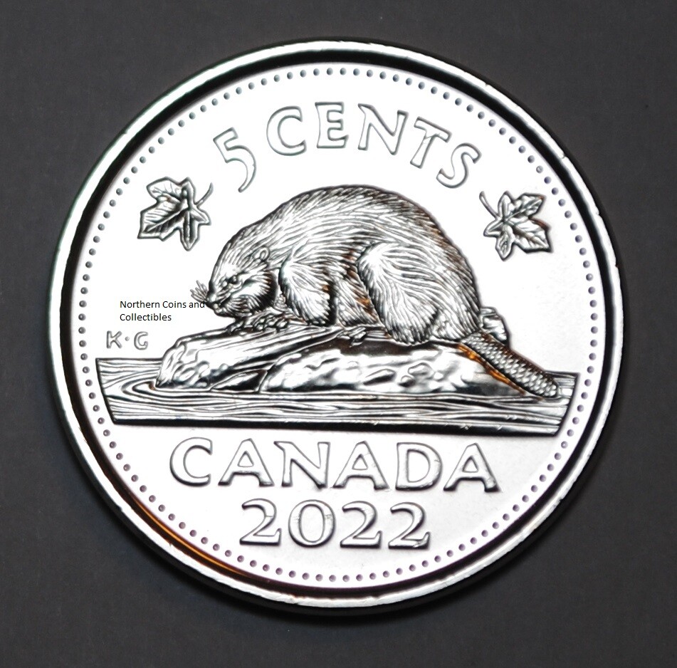 Canada 2022 5 cents UNC Five Cents BU Canadian Nickel From Mint Roll | eBay