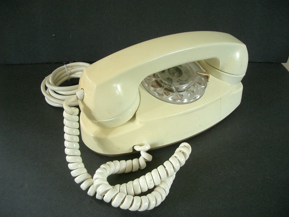 Vintage Bell System Western Electric Ivory Rotary Dial Princess ...