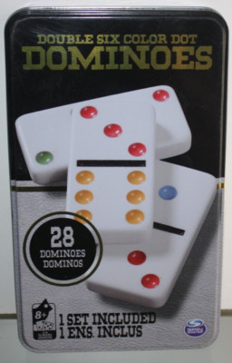 Spin Master Double 6 Color Dot Dominoes (28 Piece Set) Complete GUC | eBay