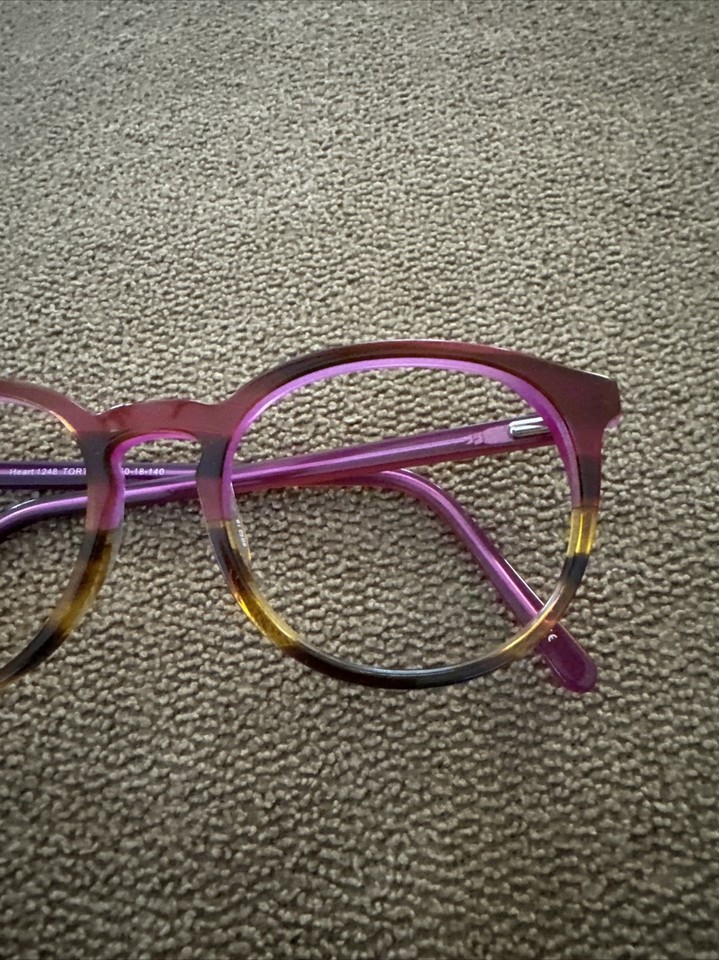 Heart 1246 Tort/Pink Eyeglasses Frames 50-18-140 (TD) | eBay