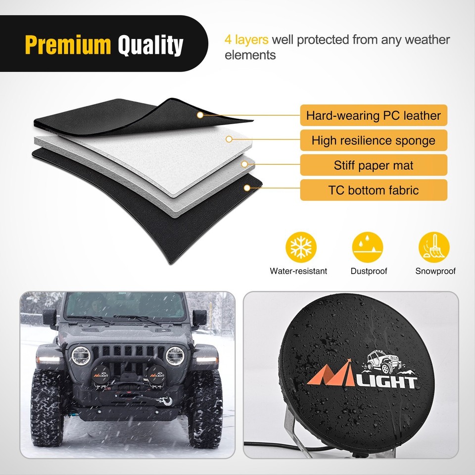 Nilight 5.75inch Round Offroad Pod Light Cover 6 Inch Diameter ...