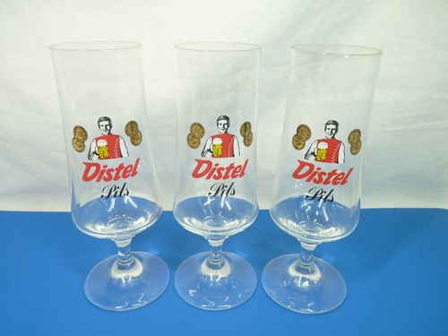 Set of 3 DISTEL PILS Stemmed Pilsner Beer Glasses 250ml DISTELHÄUSER ...