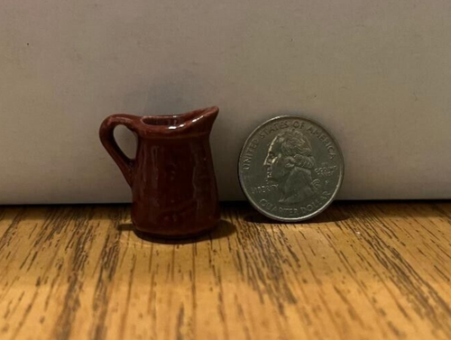 Dollhouse Miniature Water Pitcher Brown 1:12 inch scale D164 Dollys ...